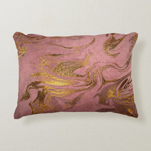Elegant modern gold & rose gold marble look accent pillow | Zazzle Elegant modern gold & rose gold marble look accent pillow | Zazzle
