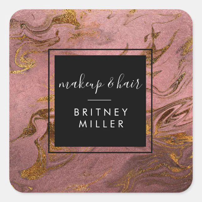 Elegant modern gold & rose gold marble square sticker | Zazzle Elegant modern gold & rose gold marble square sticker | Zazzle