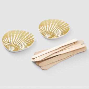 Elegant Modern Gold Seashell Beach Hand Fan | Zazzle