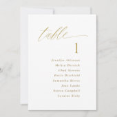 Elegant Modern Gold Wedding Seating Chart Cards | Zazzle