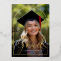 Elegant Modern Graduate Simple Photo Graduation Foil Invitation | Zazzle