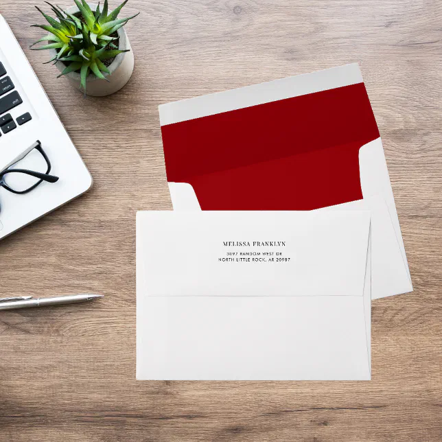 Elegant Modern Graduation with Return Address Envelope | Zazzle