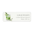 Elegant Modern Green Margarita Cocktail Address Label | Zazzle