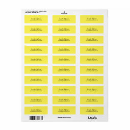 Elegant Modern Handwriting Plain Yellow Label | Zazzle