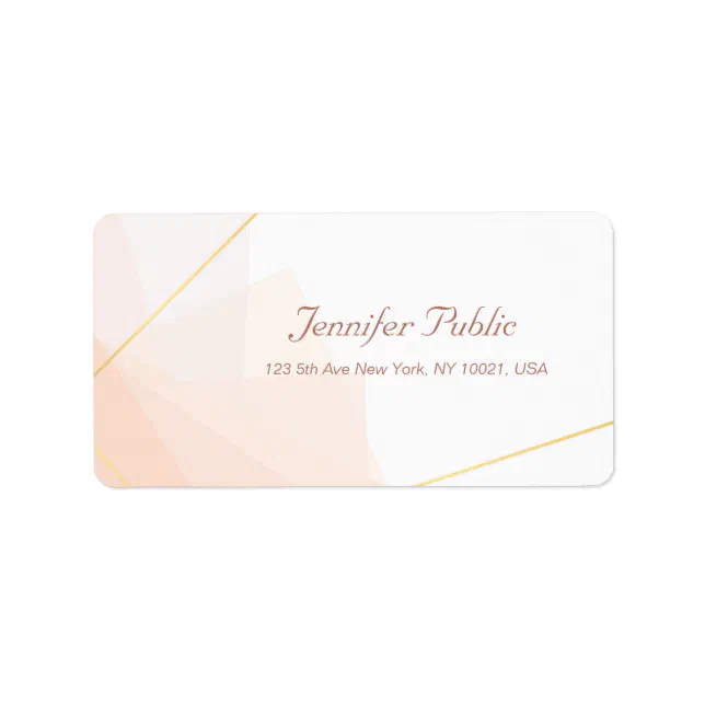Elegant Modern Handwritten Name Simple Address Label | Zazzle