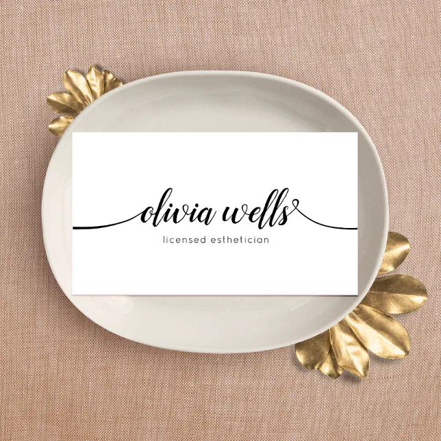 Elegant Modern Handwritten Script Calligraphy Business Card | Zazzle