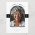 Elegant Modern In Loving Memory Arch Photo Funeral Program | Zazzle