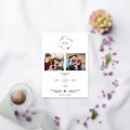 Elegant Modern Initials Floral Anagram 2 Photos Foil Invitation | Zazzle
