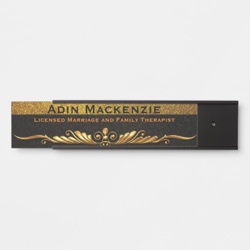 Elegant Modern Licensed Therapist LMFT Office Sign | Zazzle