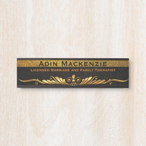 Elegant Modern Licensed Therapist LMFT Office Sign | Zazzle