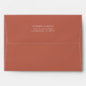 Elegant & modern light terracotta wedding envelope | Zazzle