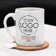 Elegant Modern Logo Employee/Company SWAG Red Coffee Mug | Zazzle
