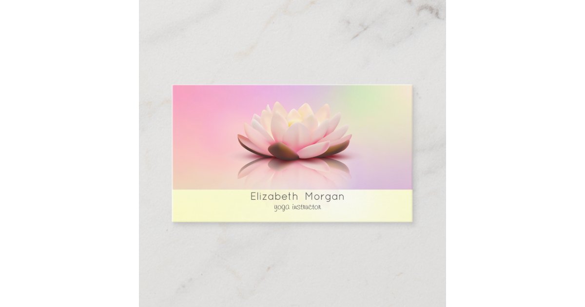 Elegant Modern Lotus Holographic Business Card | Zazzle