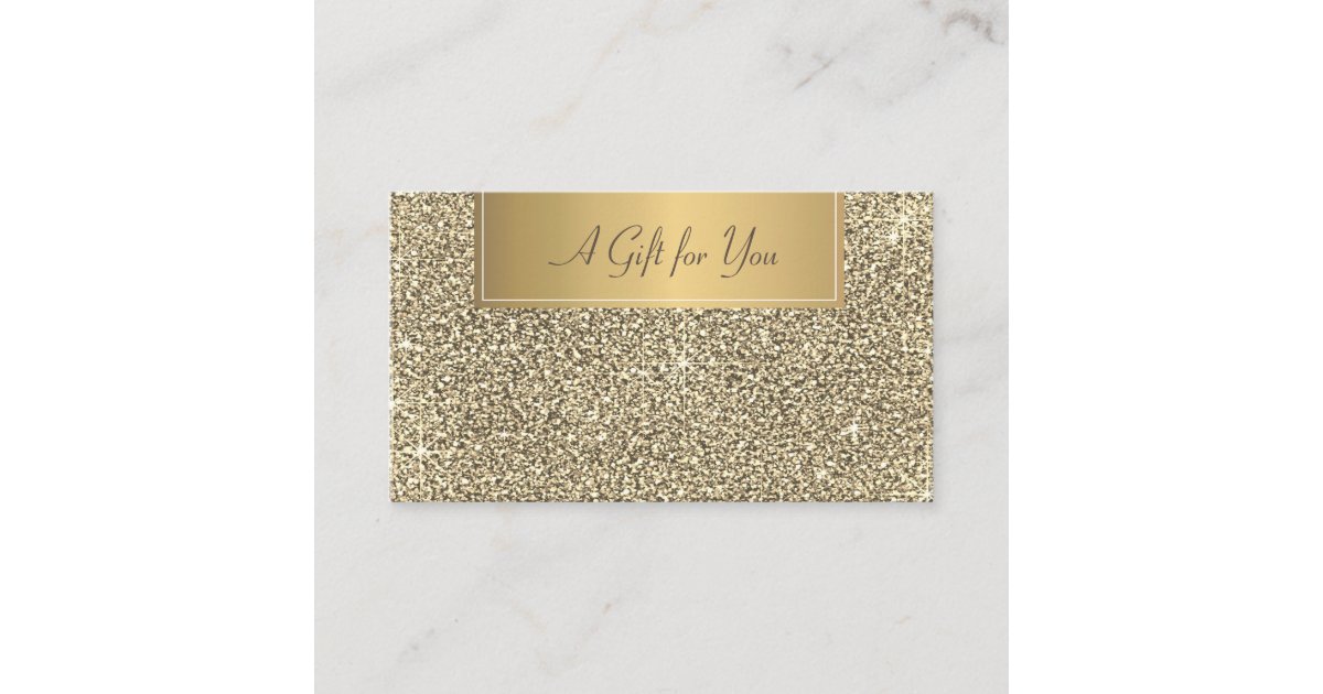 Elegant Modern Luxury Gold Glitter Discount Card | Zazzle