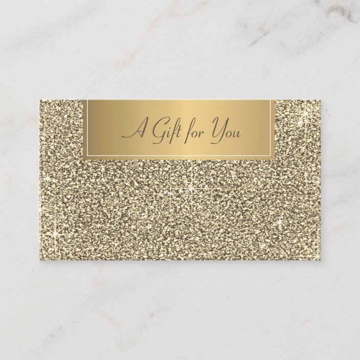Elegant Modern Luxury Gold Glitter Discount Card | Zazzle.com