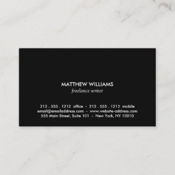 Elegant Modern Luxury Simple Black Box Name Logo Business Card | Zazzle
