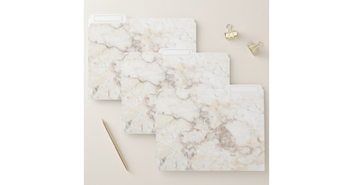 Elegant Modern Marble File Folder | Zazzle