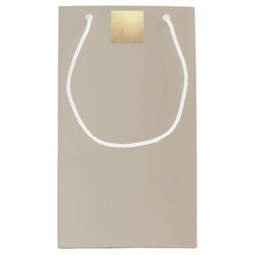 Elegant Modern Minimal Pastel Beige Gradient Gold Small Gift Bag | Zazzle
