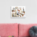Elegant modern minimal photo collage simple clean canvas print | Zazzle