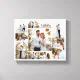 Elegant modern minimal photo collage simple clean canvas print | Zazzle