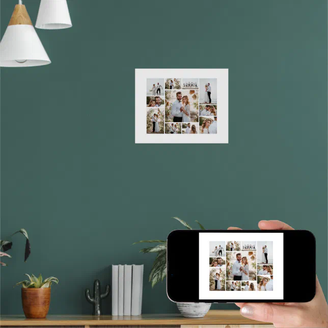 Elegant modern minimal photo collage simple clean poster | Zazzle