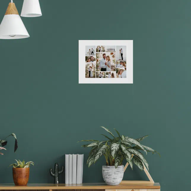 Elegant modern minimal photo collage simple clean poster | Zazzle