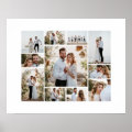Elegant modern minimal photo collage simple clean poster | Zazzle