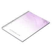 Elegant modern minimal purple glitter marble notebook | Zazzle