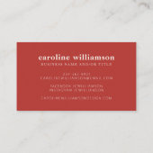 Elegant Modern Minimalist Dark Red Bold Custom Business Card | Zazzle