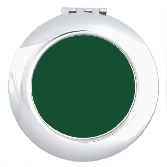 Elegant Modern Minimalist Forest Green Compact Mirror | Zazzle