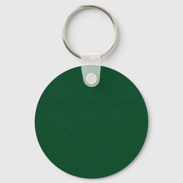 Elegant Modern Minimalist Forest Green Keychain | Zazzle