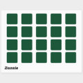 Elegant Modern Minimalist Forest Green Square Sticker | Zazzle