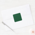 Elegant Modern Minimalist Forest Green Square Sticker | Zazzle