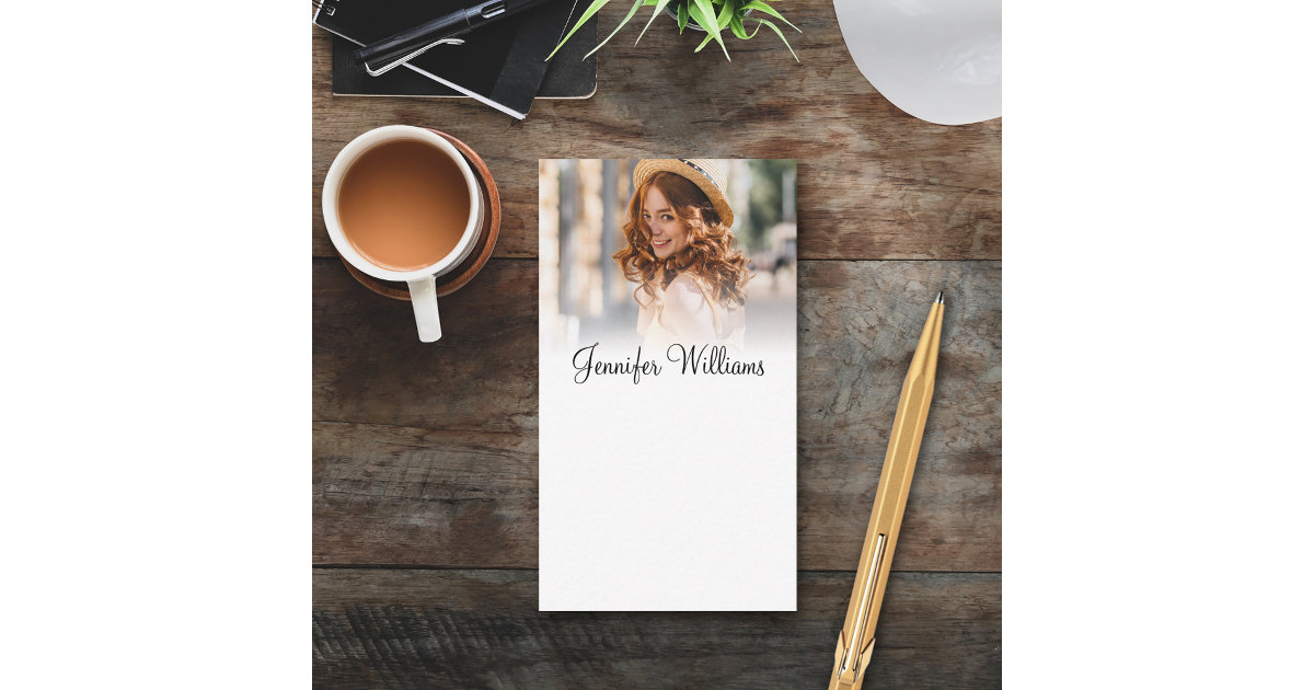 elegant modern minimalist photo note card | Zazzle