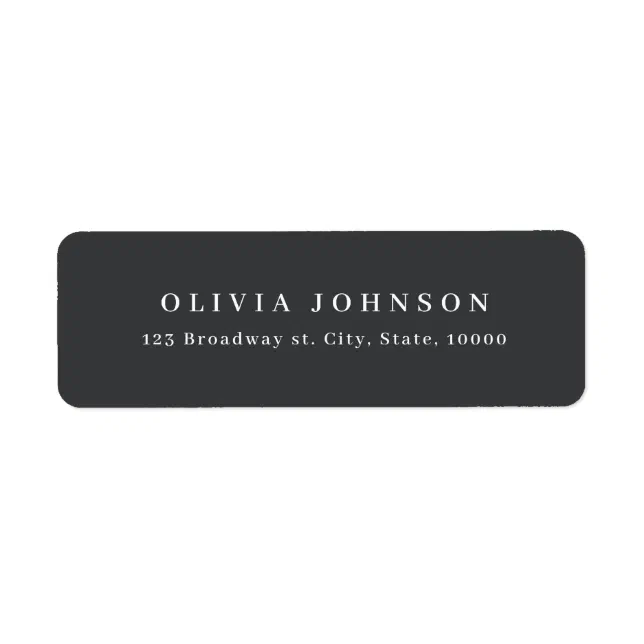 Elegant modern minimalist return address label | Zazzle