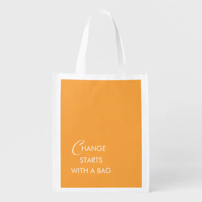 Elegant Modern Minimalist Reusable Grocery Bag | Zazzle