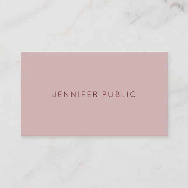 Elegant Modern Minimalist Template Trend Colors Business Card | Zazzle
