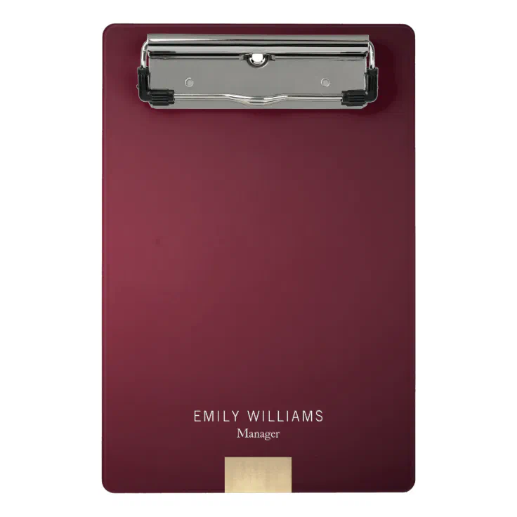 Elegant Modern Minimalist Violet Gradient Gold Mini Clipboard | Zazzle