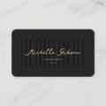 Elegant Modern Monogram Cardiologist Black Gold Business Card | Zazzle