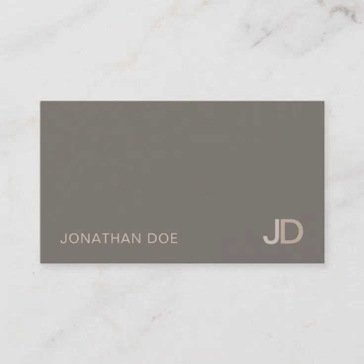 Elegant Modern Monogram Luxury Pearl Finish Business Card | Zazzle