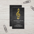 Elegant Modern Musical Clef Logo Vocalist Singer Business Card | Zazzle