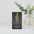 Elegant Modern Musical Clef Logo Vocalist Singer Business Card | Zazzle
