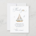 Elegant Modern Nautical Sailboat Thank You Card | Zazzle