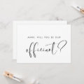 Elegant & Modern Officiant proposal card | Zazzle