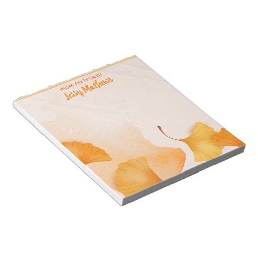 ELEGANT MODERN ORANGE FLORAL WATERCOLOR TEMPLATE NOTEPAD | Zazzle