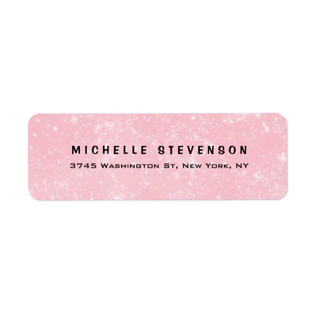 Elegant Modern Pink Feminine Minimalist Personal Label | Zazzle