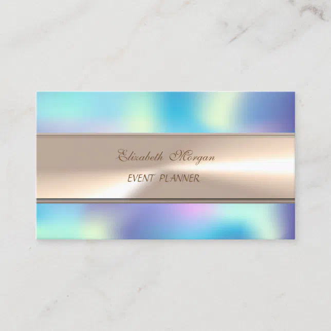 Elegant Modern Professional Colorful Holographic Business Card | Zazzle