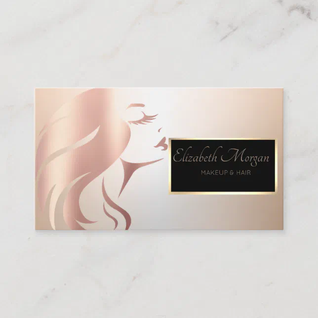 Elegant Modern Professional Face Silhouette Business Card | Zazzle