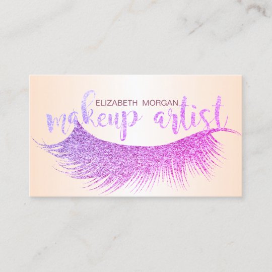 Elegant Modern Professional Glittery Lashes Business Card | Zazzle.com