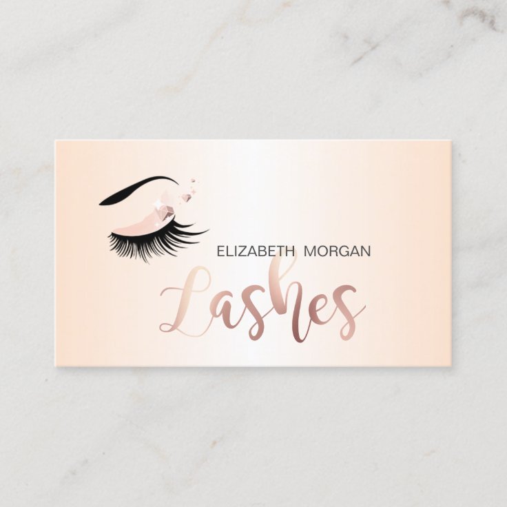 Elegant Modern Professional Lashes Business Card | Zazzle